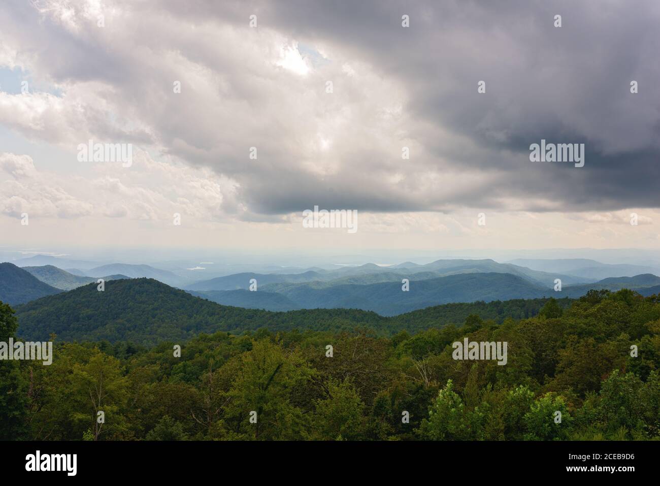 The majestic view from the top of Sassafras Mountain looking down upon ...