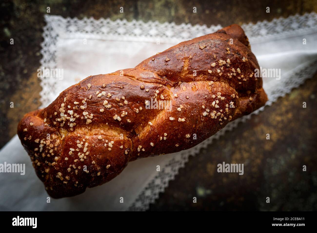 Brioche bread Homemade. From above Stock Photo - Alamy