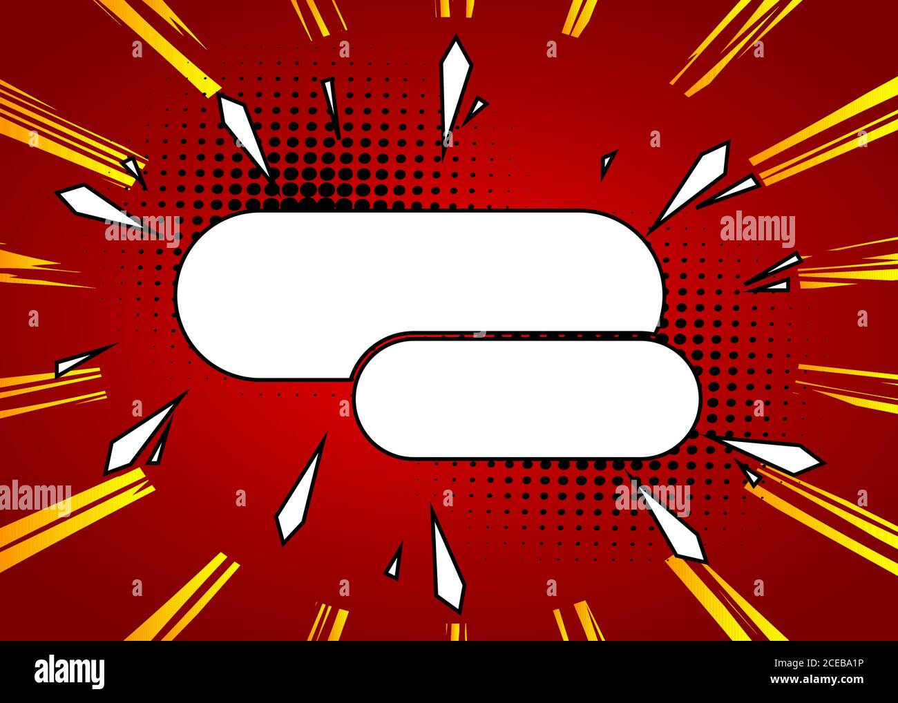 Cartoon blank banner. Advertisement icon. Blank empty dialogue vector ...