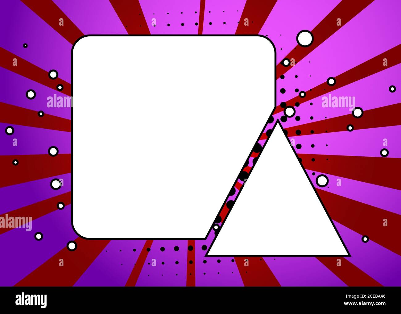 Cartoon blank banner. Advertisement icon. Blank empty dialogue vector ...