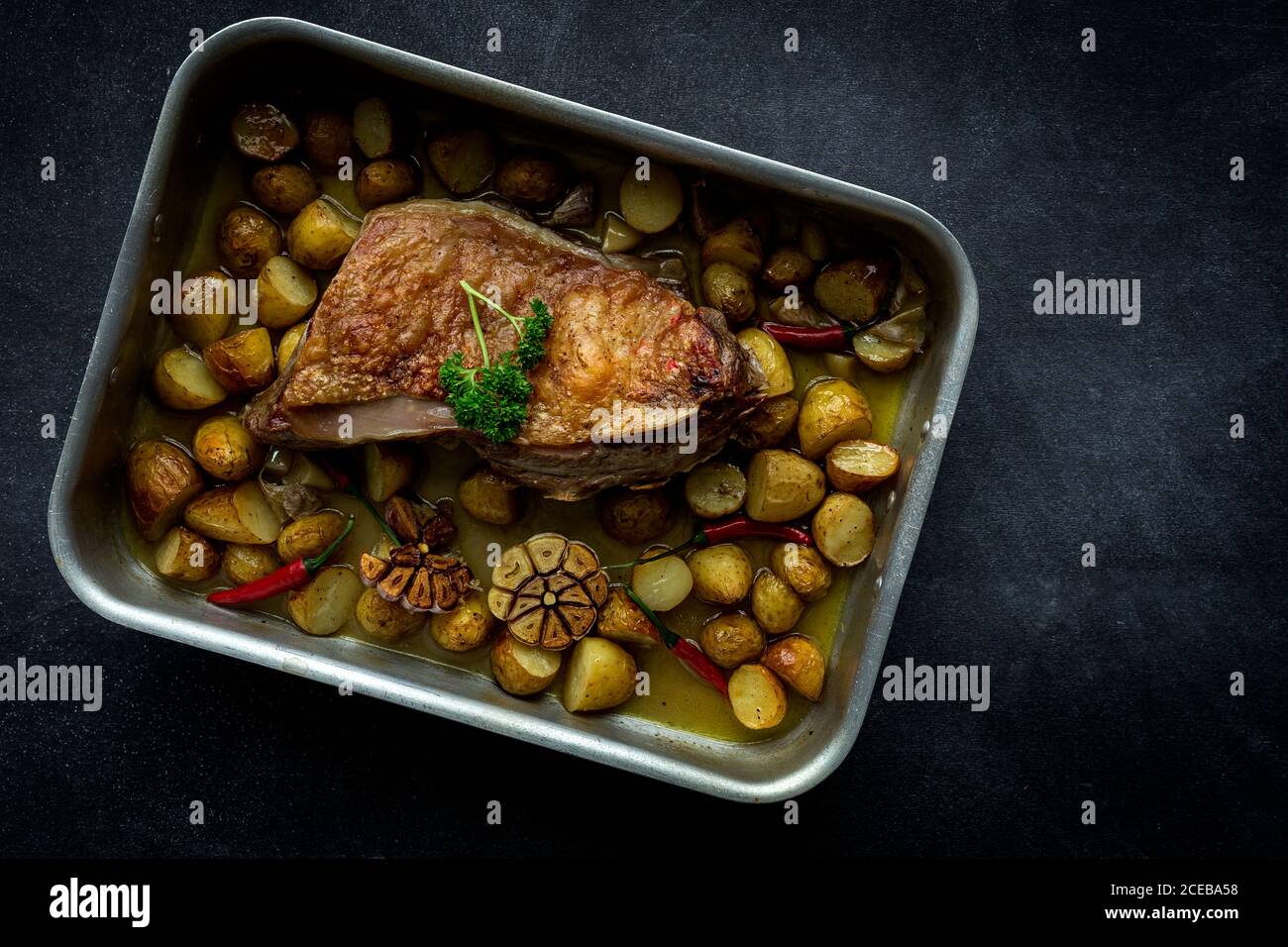 Homemade roast leg lamb hi-res stock photography and images - Alamy