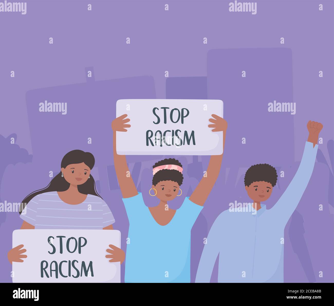 black lives matter banner for protest, protesting people with placard ...