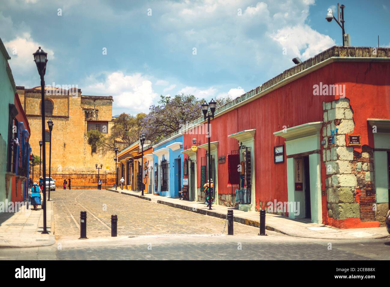 colorful street in Oaxaca, Mexico Stock Photo - Alamy