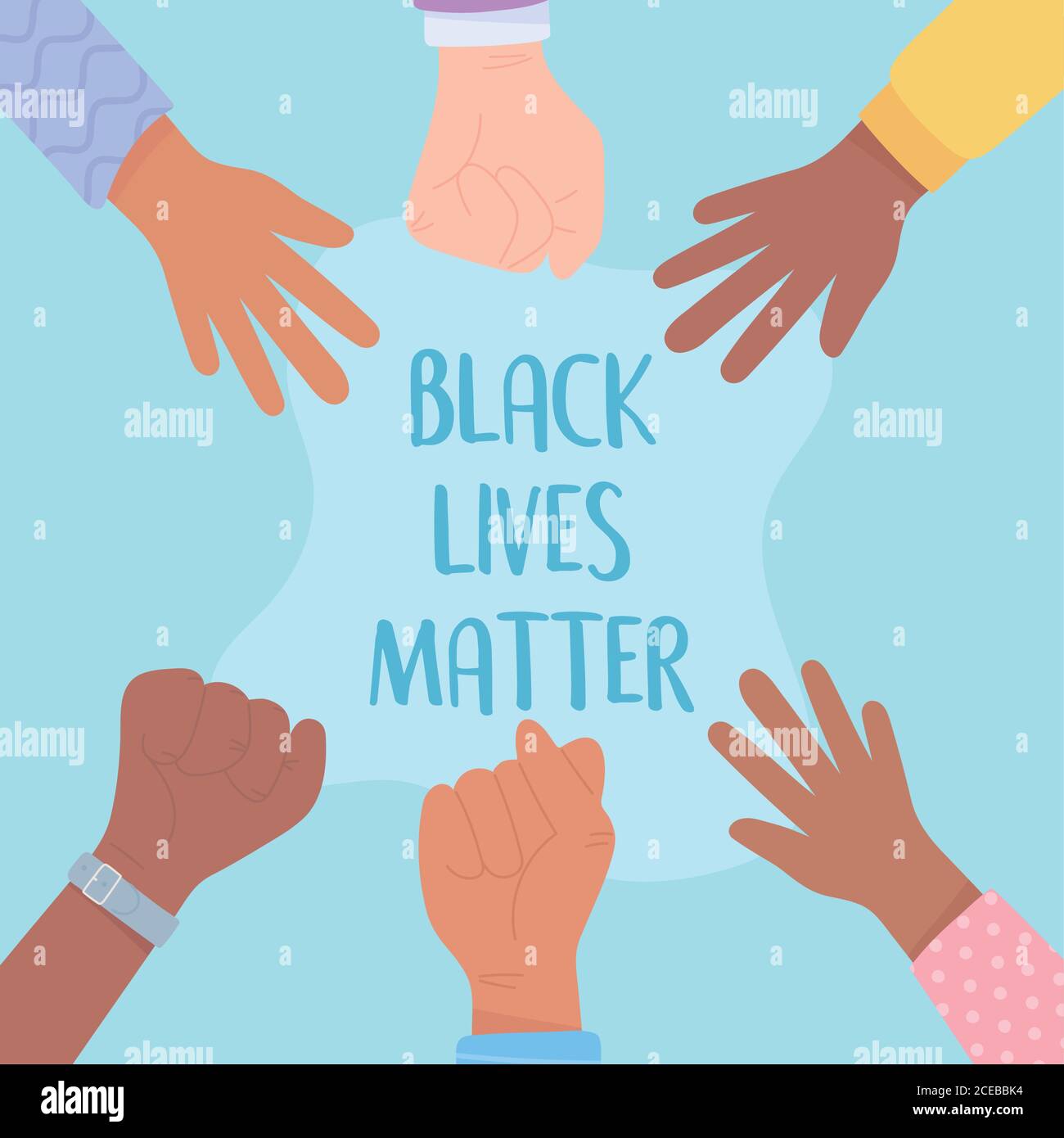 black lives matter banner for protest, human right of black people ...