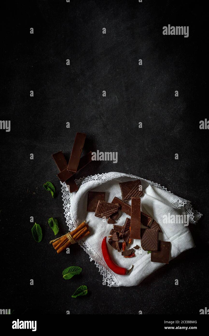 Chilli and dark chocolate hi-res stock photography and images - Alamy