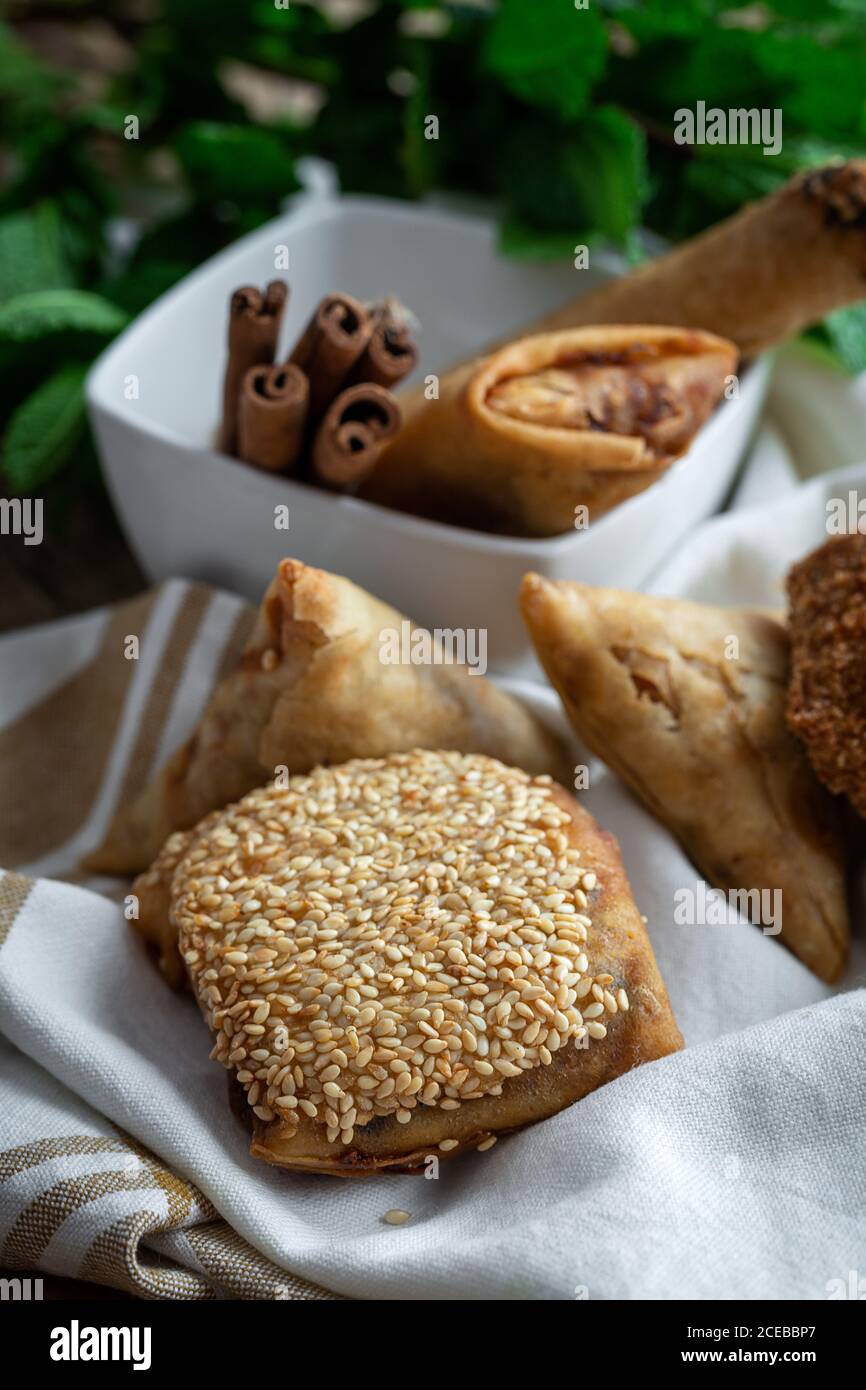 Typical Moroccan food homemade. Halal Stock Photo - Alamy