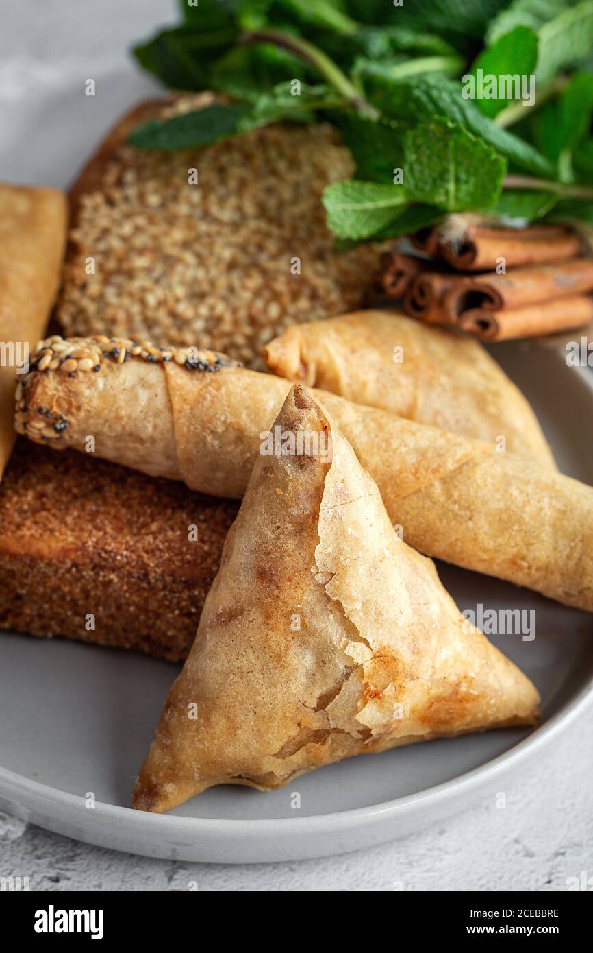 Typical Moroccan food homemade. Halal Stock Photo - Alamy