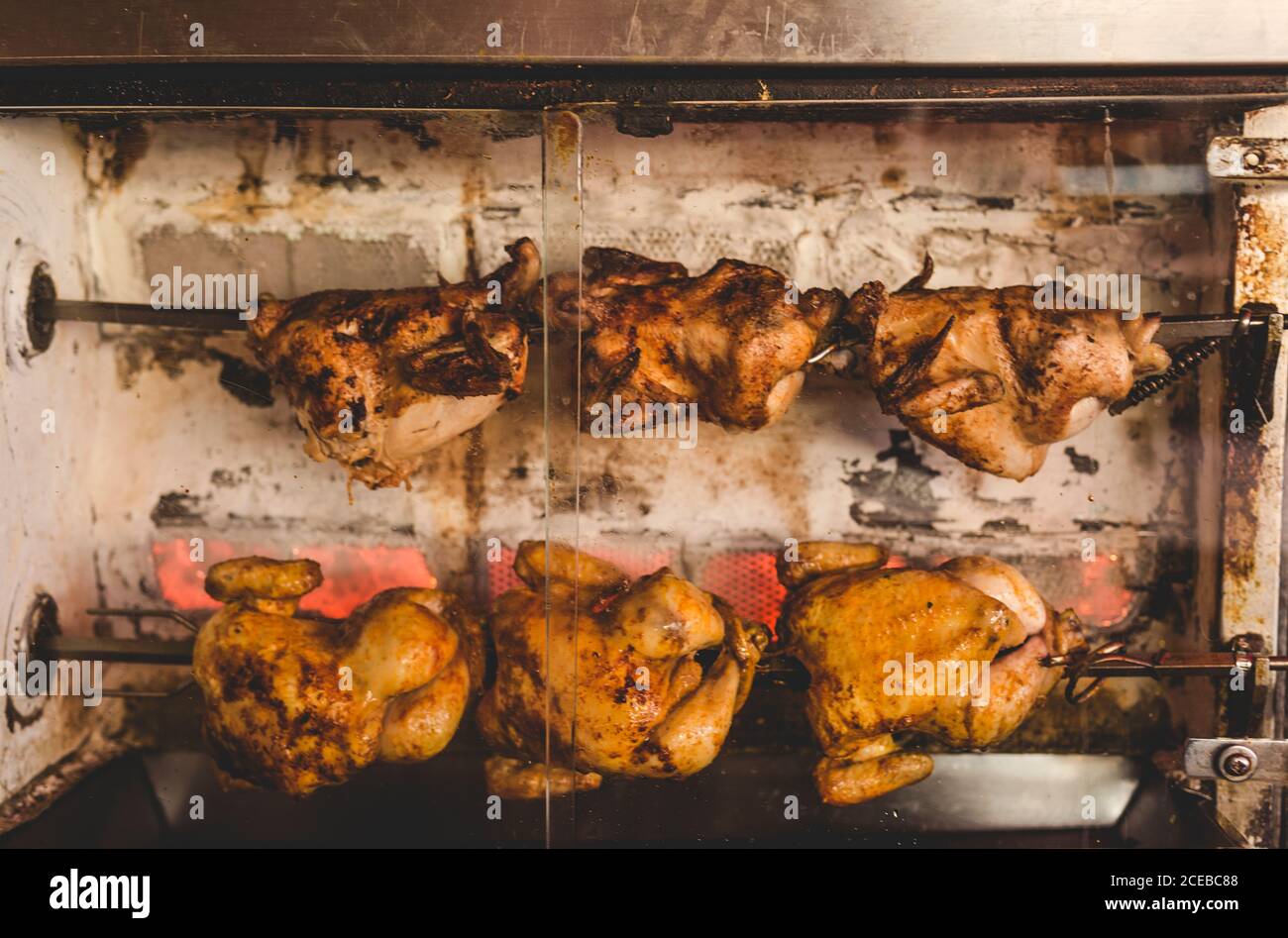 Food stalls on the street. chicken broiler Stock Photo - Alamy