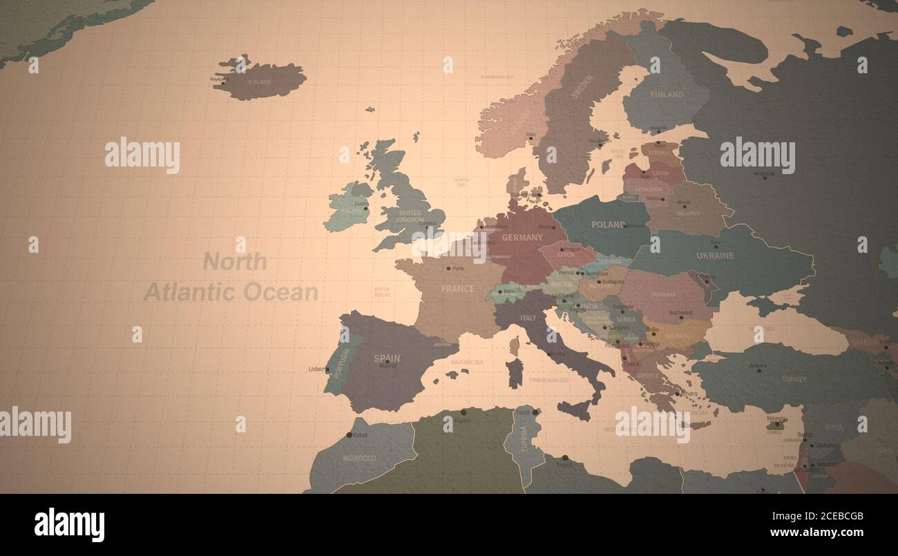 Modern europe map hi-res stock photography and images - Alamy