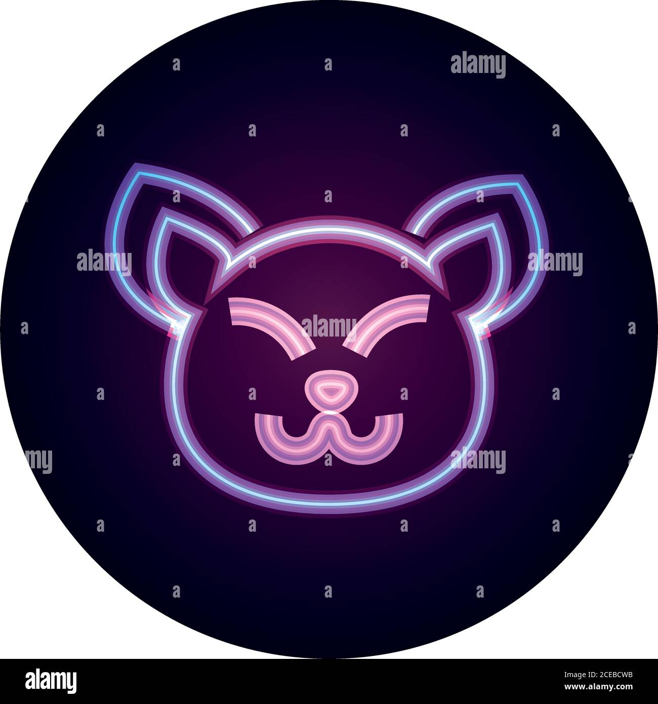 Neon cat Stock Vector Images - Alamy