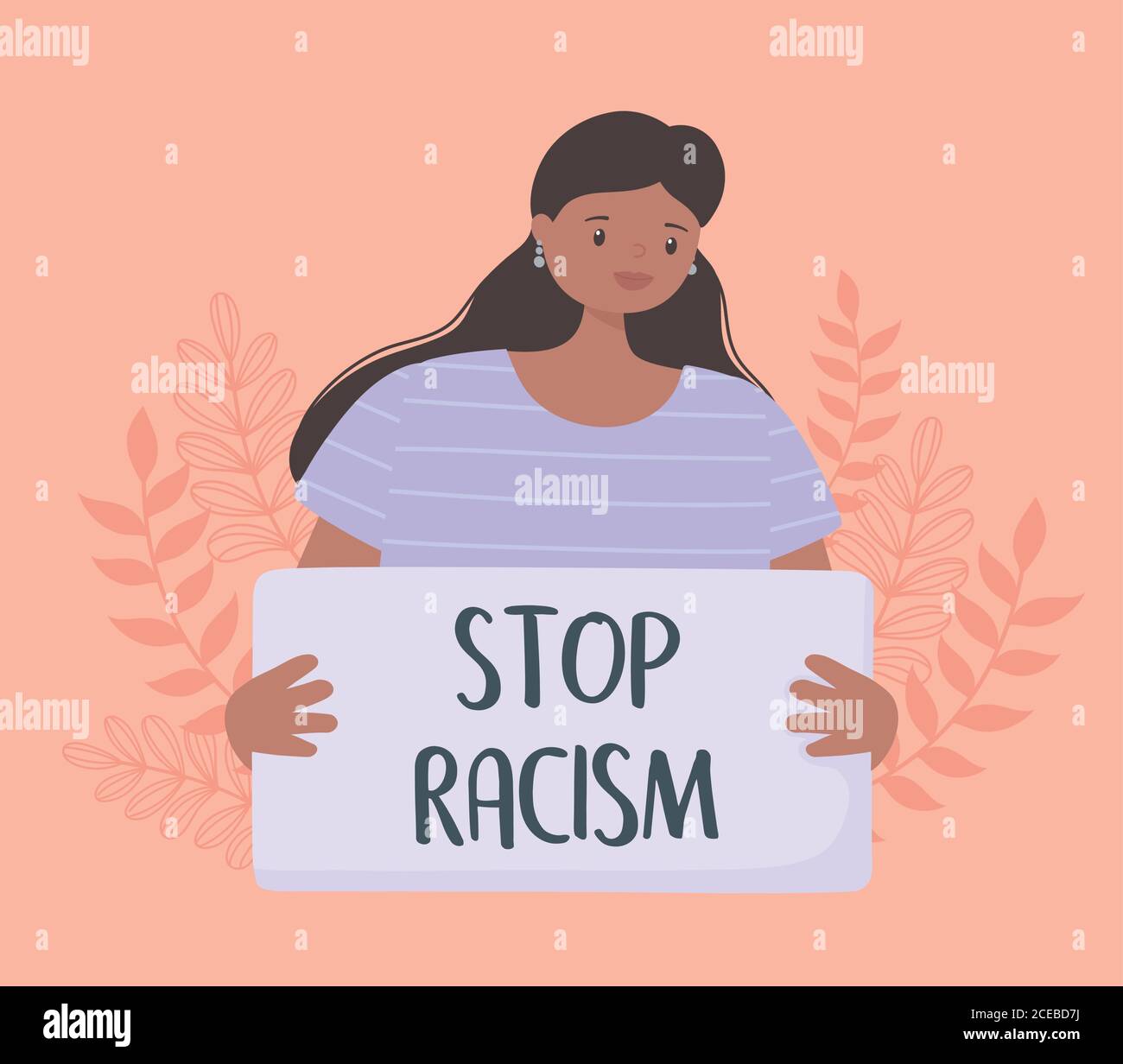 black lives matter banner for protest, woman holding placard and ...