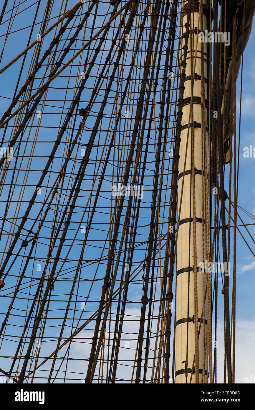 sticks and knots of a frigate Stock Photo - Alamy