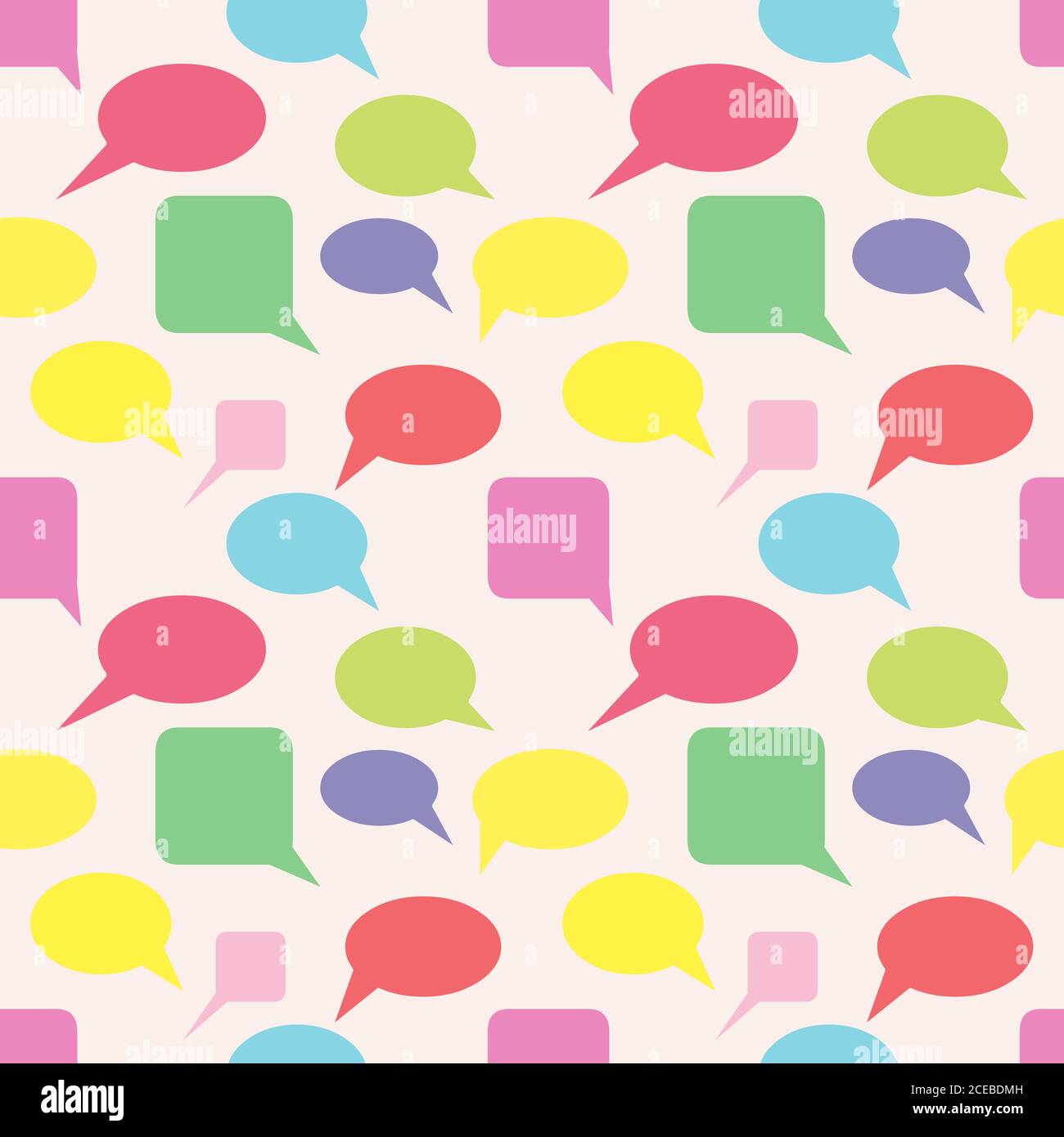 bubble chat seamless pattern vector illustration background Stock ...