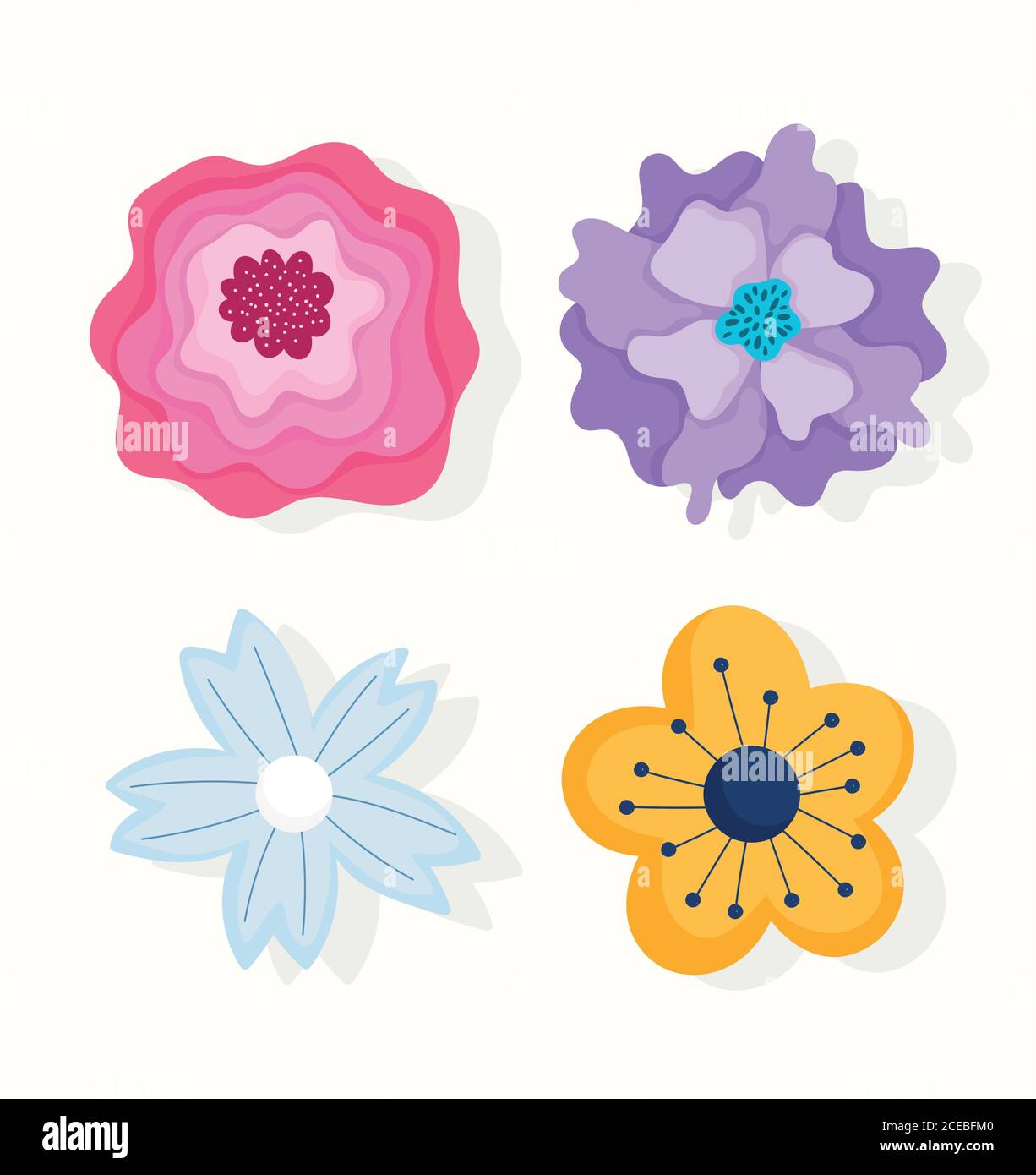 Flake flowers Stock Vector Images - Alamy