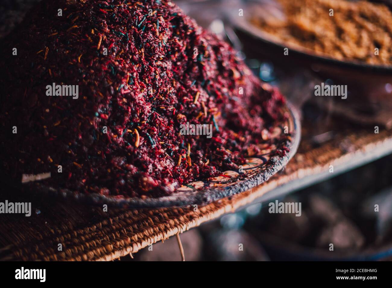 Dry spices on counter Stock Photo - Alamy