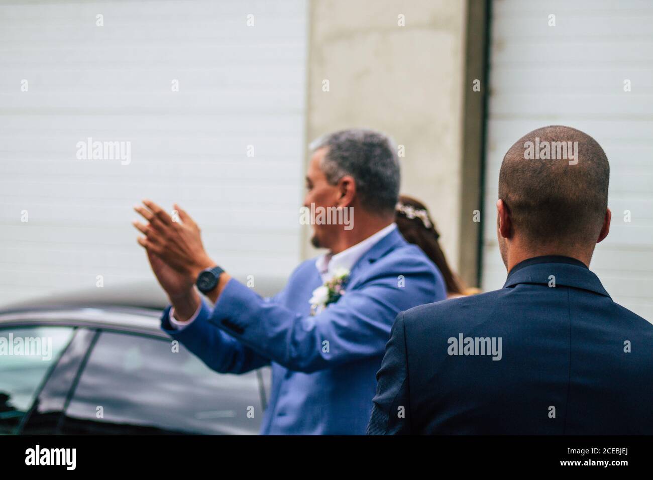 Reims France August 29, 2020 View of unidentified people dancing during ...