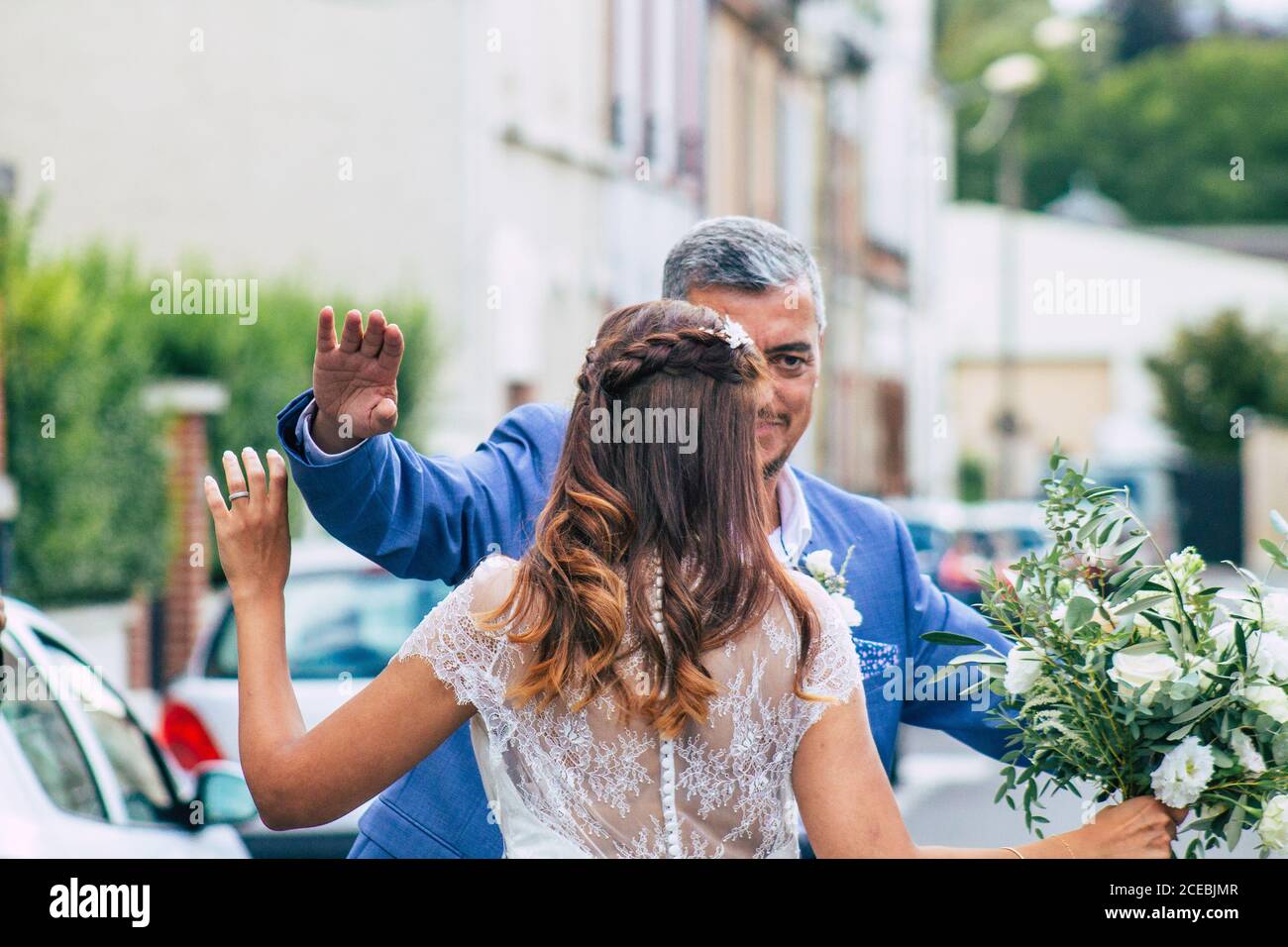 Reims France August 29, 2020 View of unidentified people dancing during ...