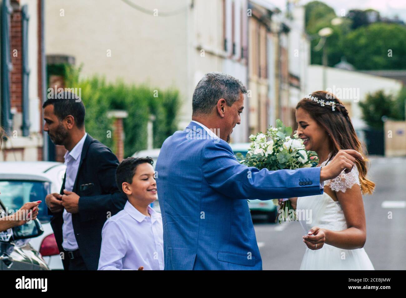 Reims France August 29, 2020 View of unidentified people dancing during ...