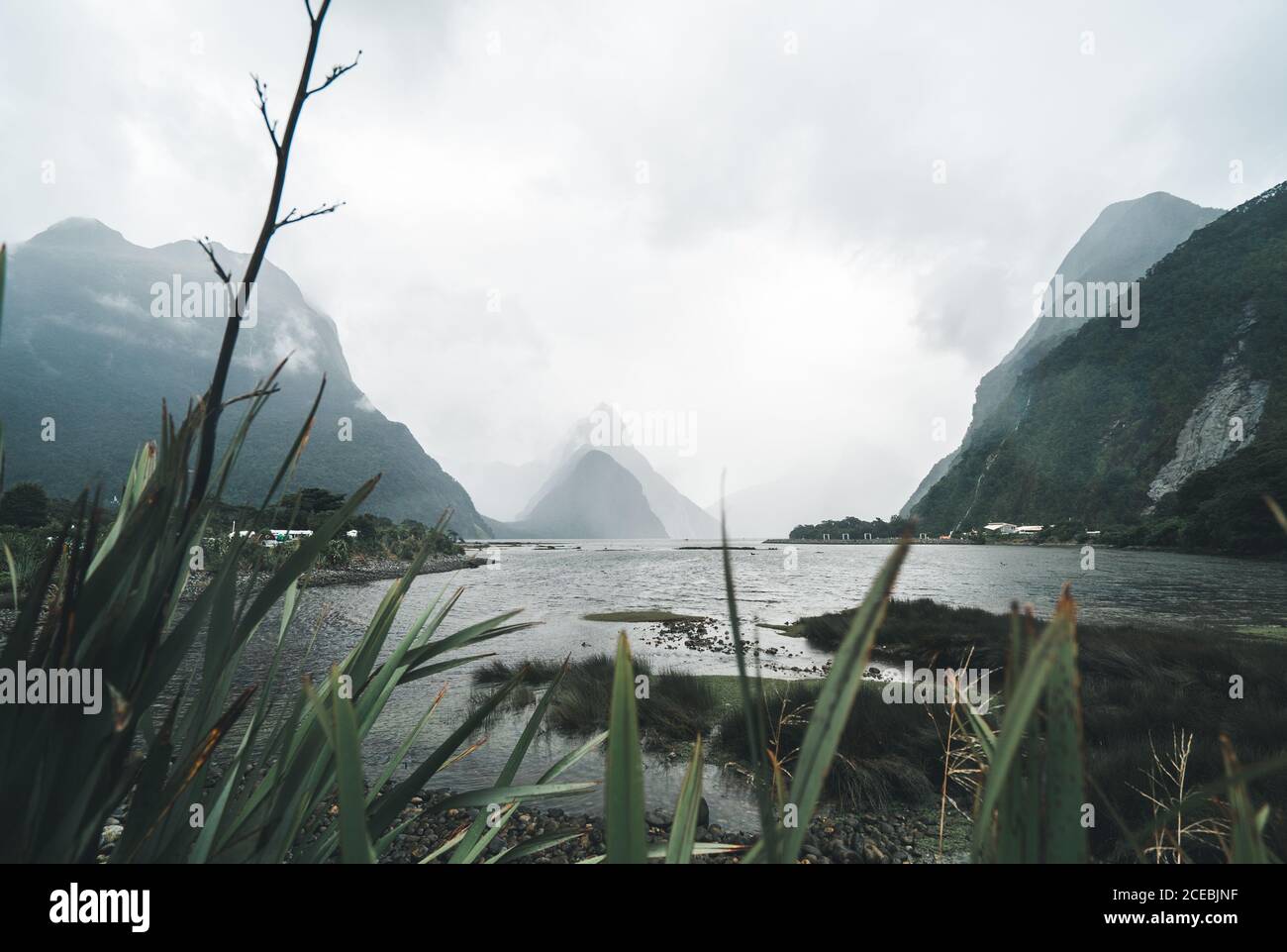 Clouds over mountains and swamp Stock Photo - Alamy