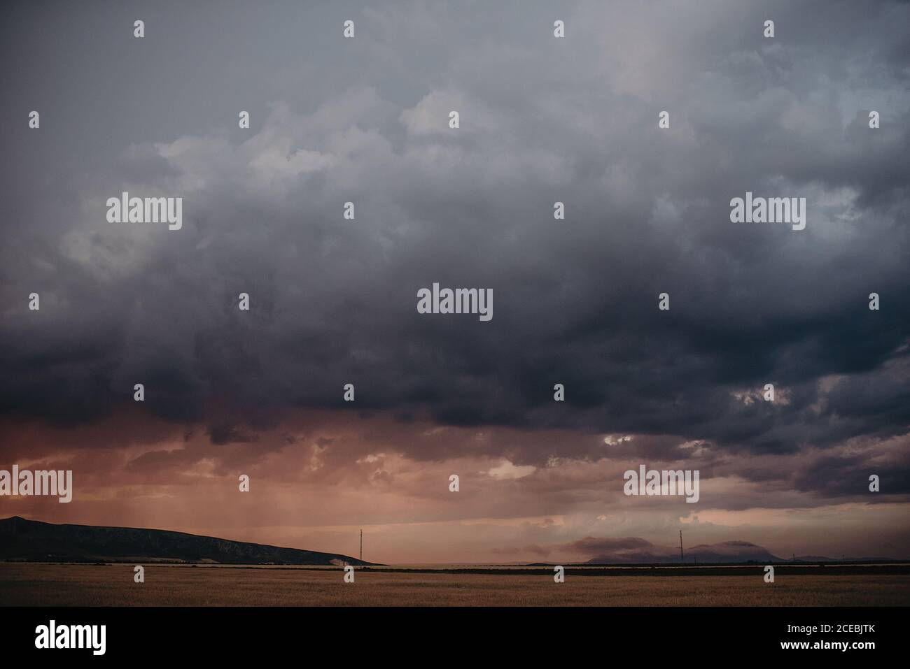 Beautiful hills in evening Stock Photo - Alamy