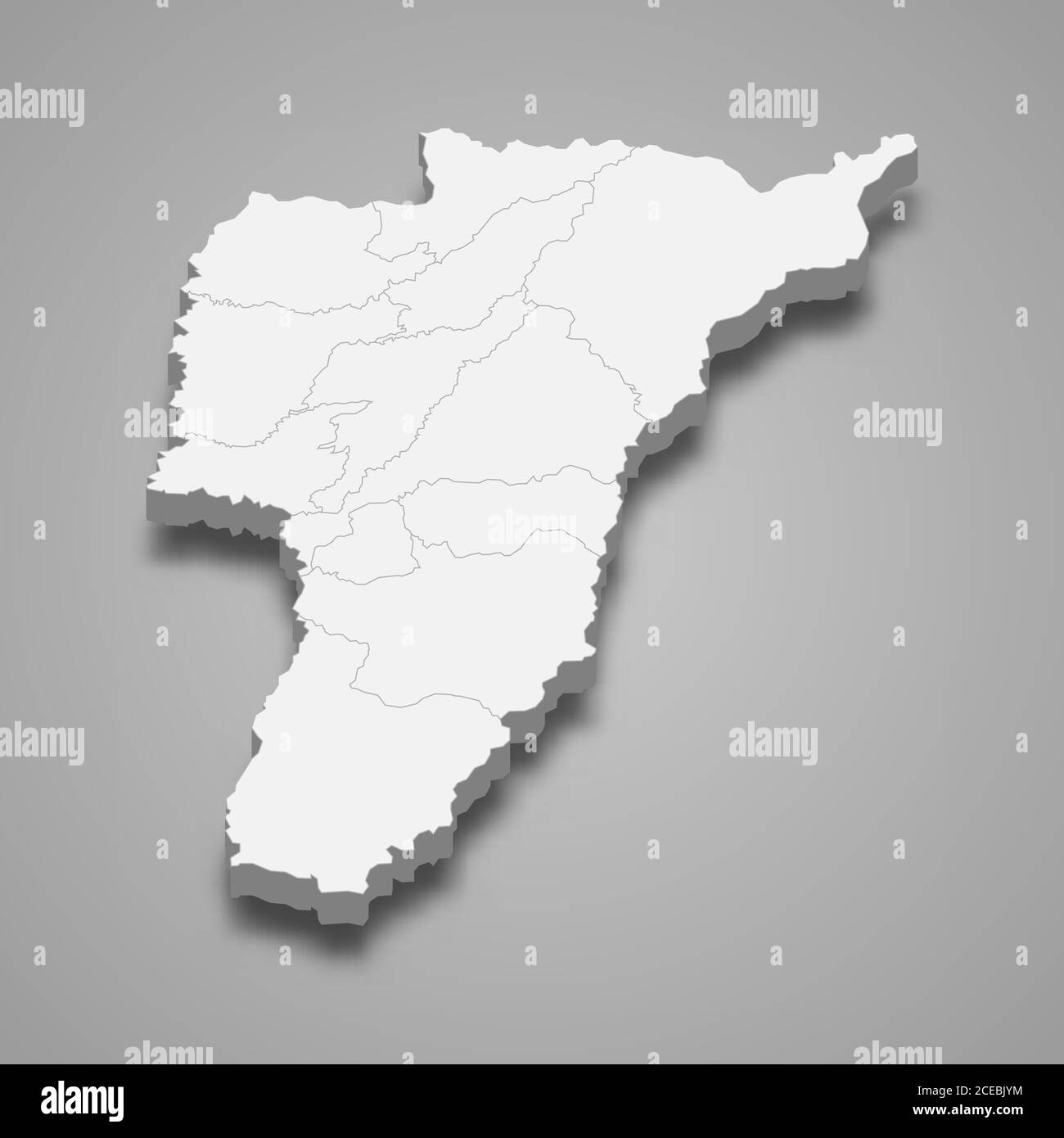 3d map of Quindio is a department of Colombia Stock Vector Image & Art ...