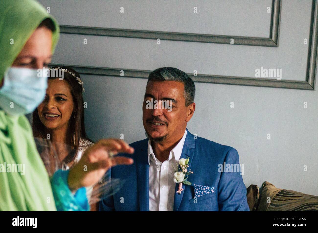 Reims France August 29, 2020 View of unidentified people participating ...