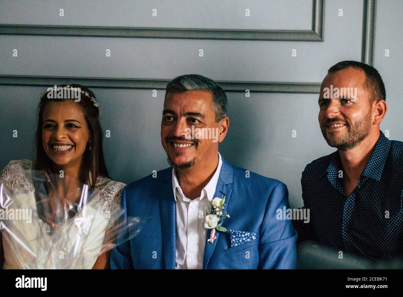 Reims France August 29, 2020 View of unidentified people participating ...