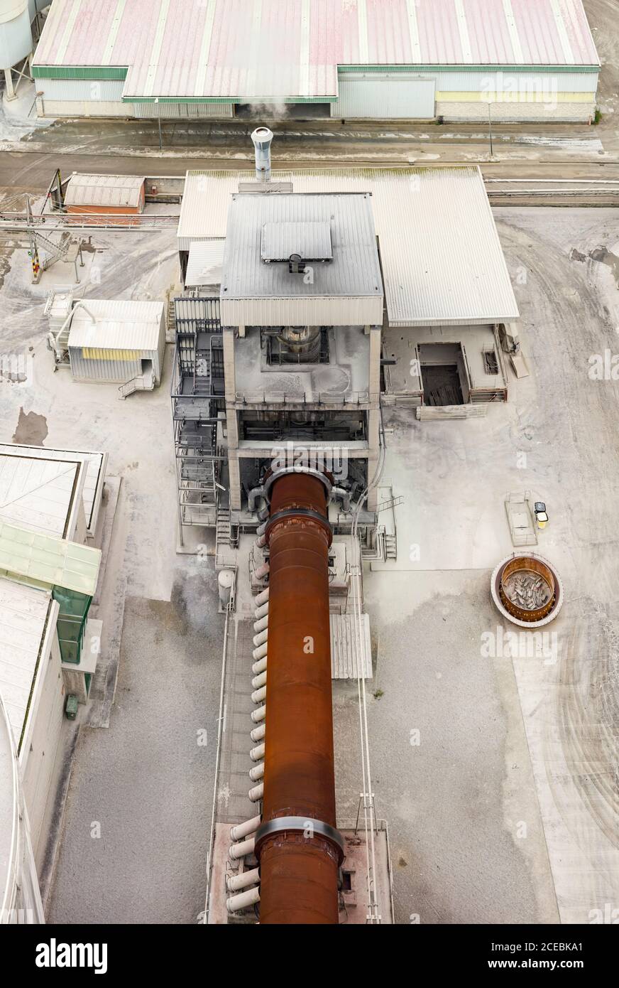 Building of cement factory Stock Photo - Alamy