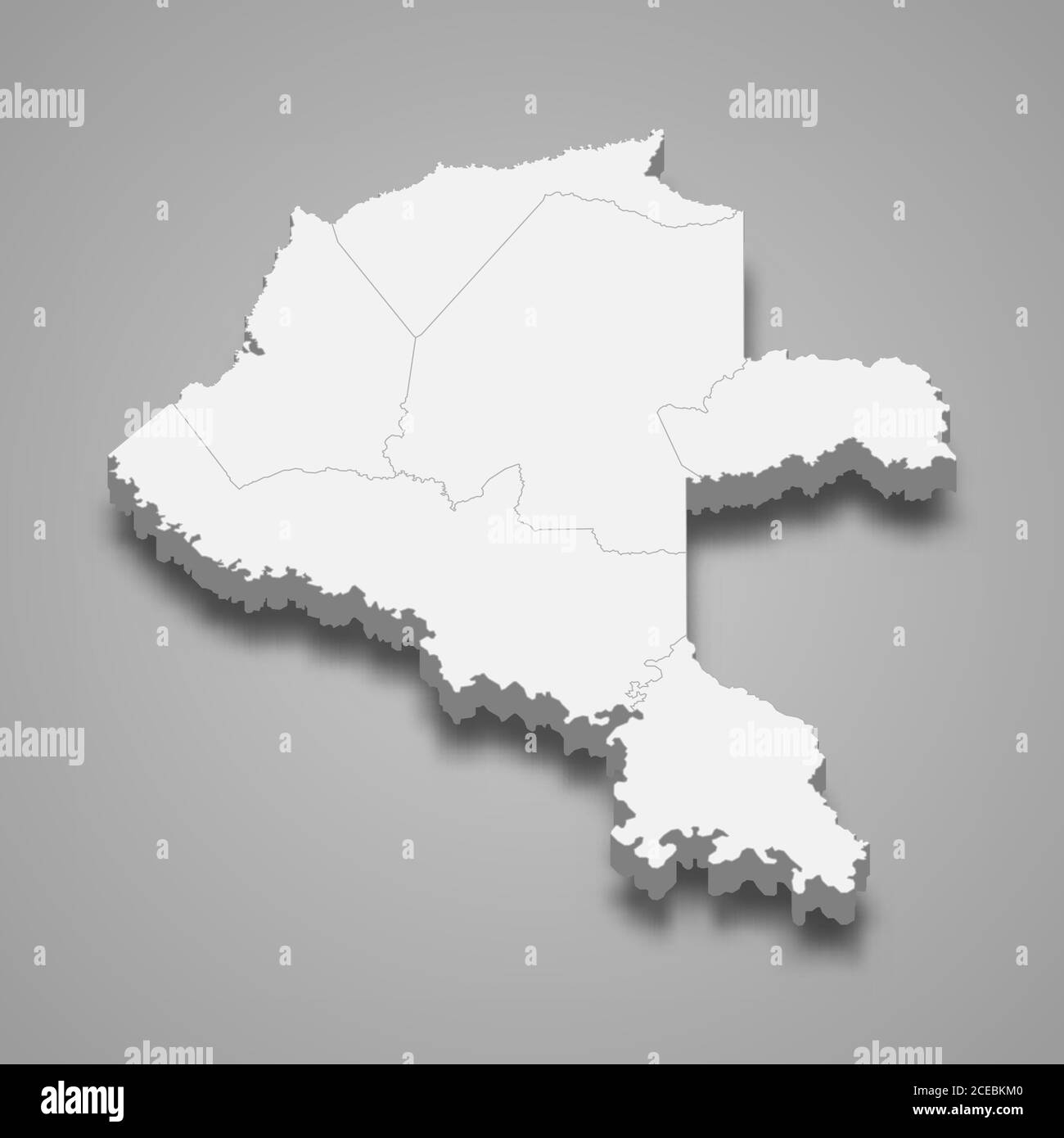 3d map of Vaupes is a department of Colombia Stock Vector Image & Art ...