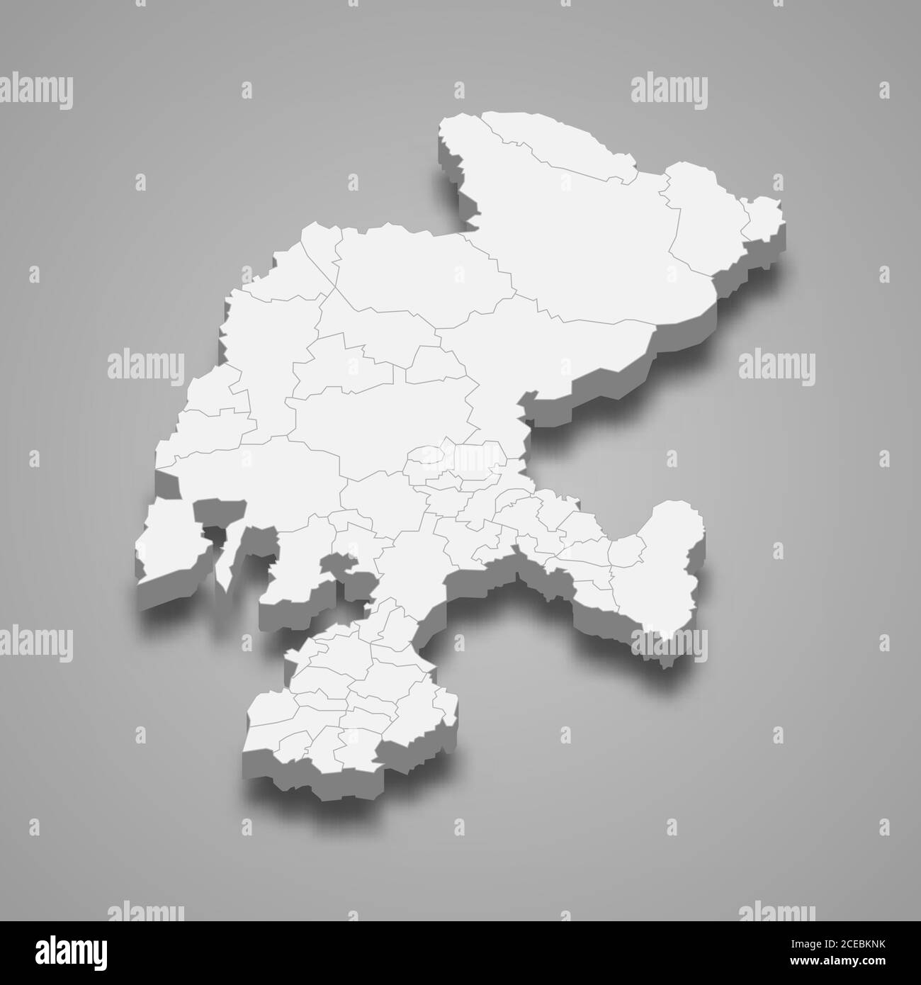 3d map of Zacatecas is a state of Mexico Stock Vector Image & Art - Alamy