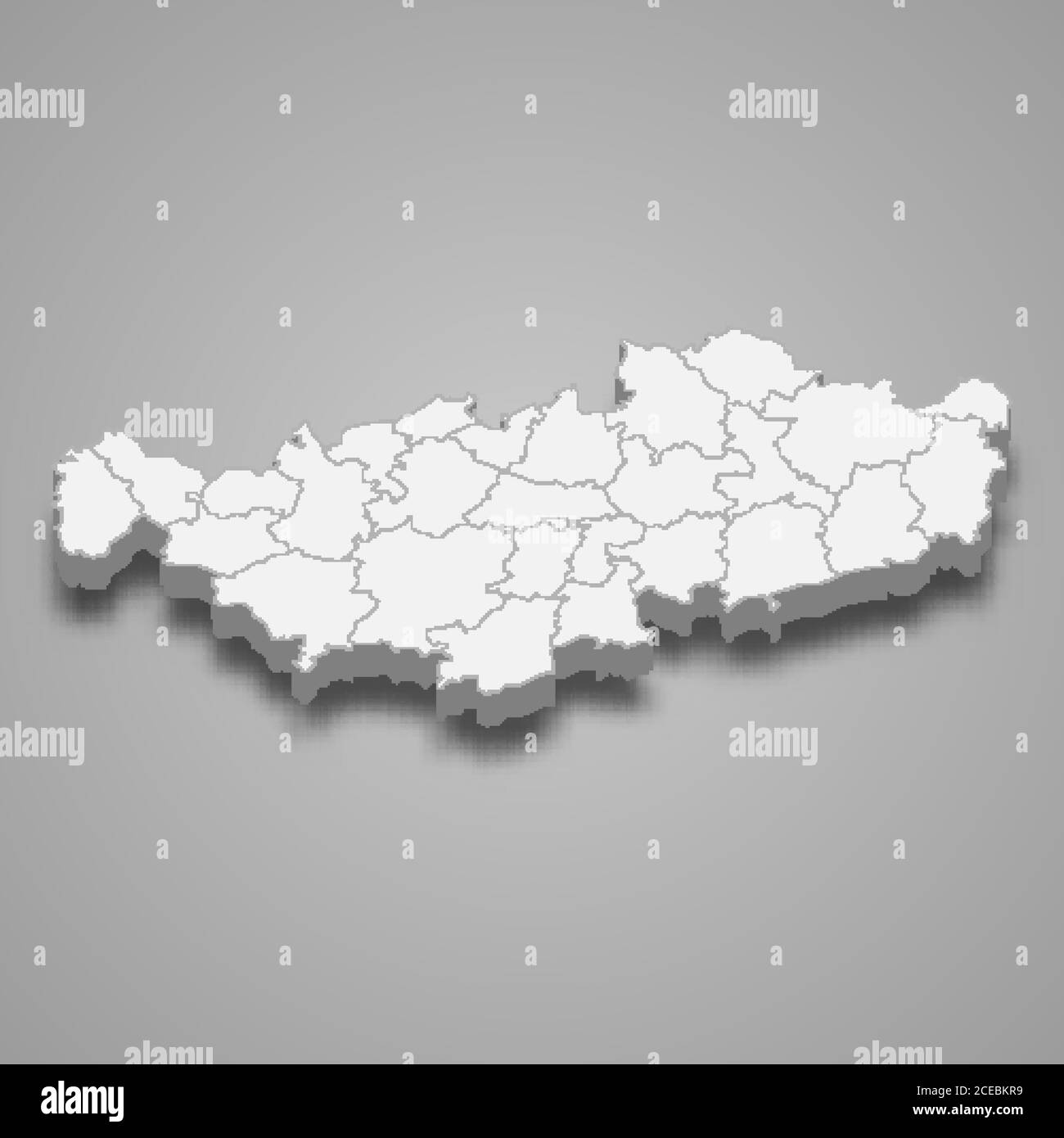 3d map of Walloon Brabant is a province of Belgium Stock Vector Image ...