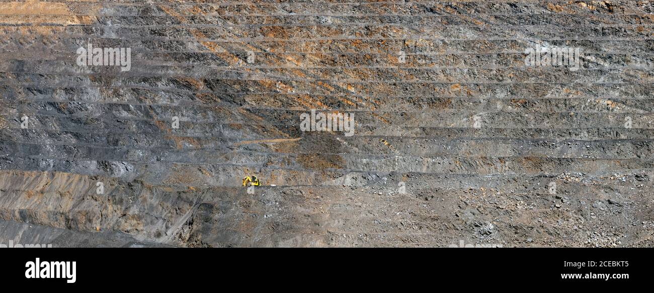 Surface of open pit of mine Stock Photo - Alamy