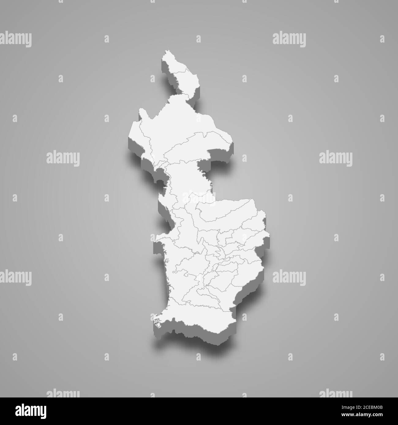 3d map of Choco is a department of Colombia Stock Vector Image & Art ...