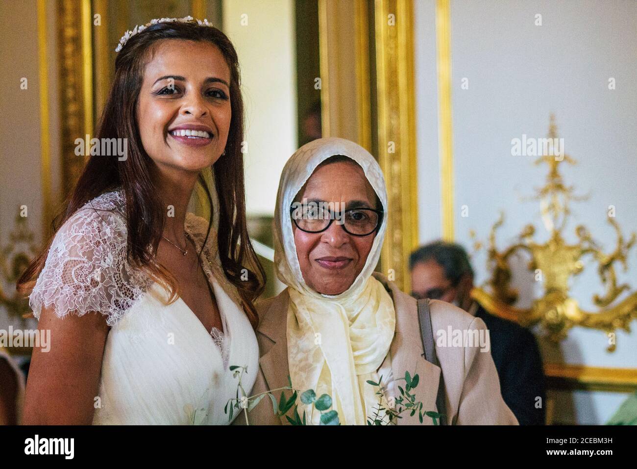Reims France August 29, 2020 View of unidentified people participating ...