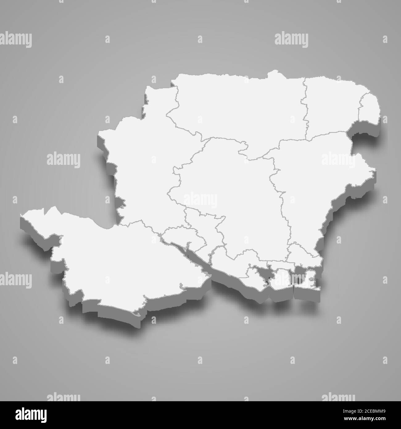 Hampshire map hi-res stock photography and images - Alamy