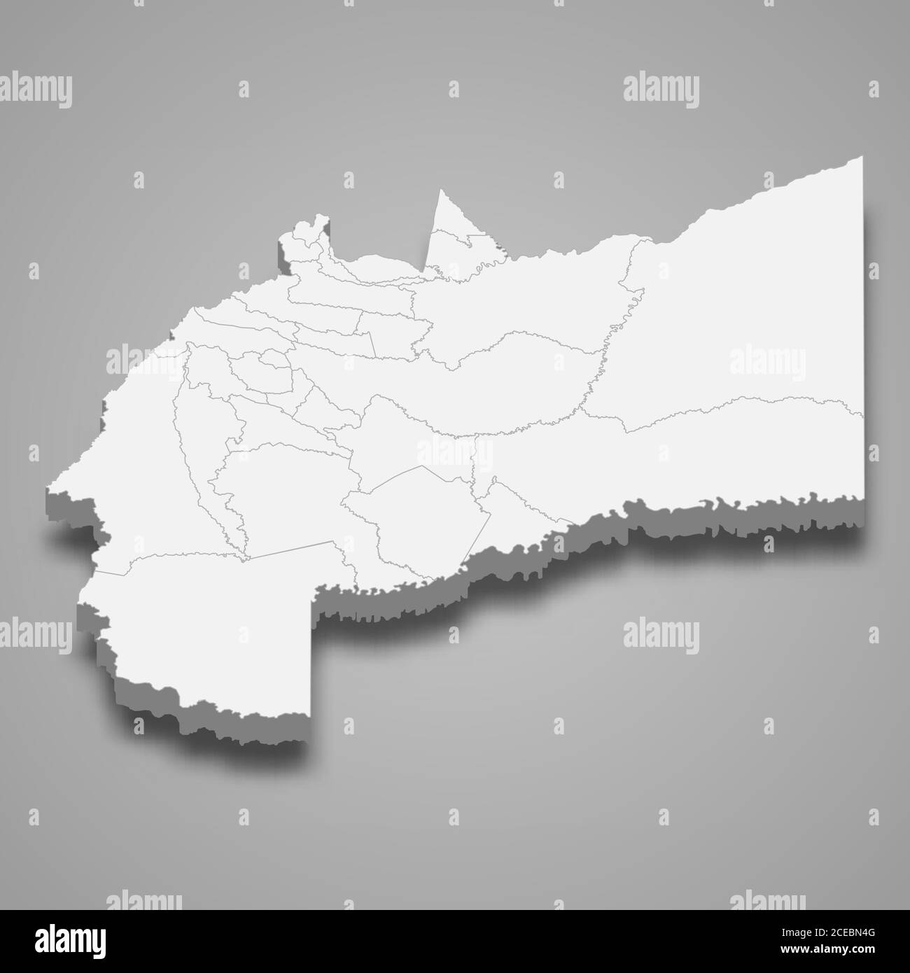 3d map of Meta is a department of Colombia Stock Vector Image & Art - Alamy