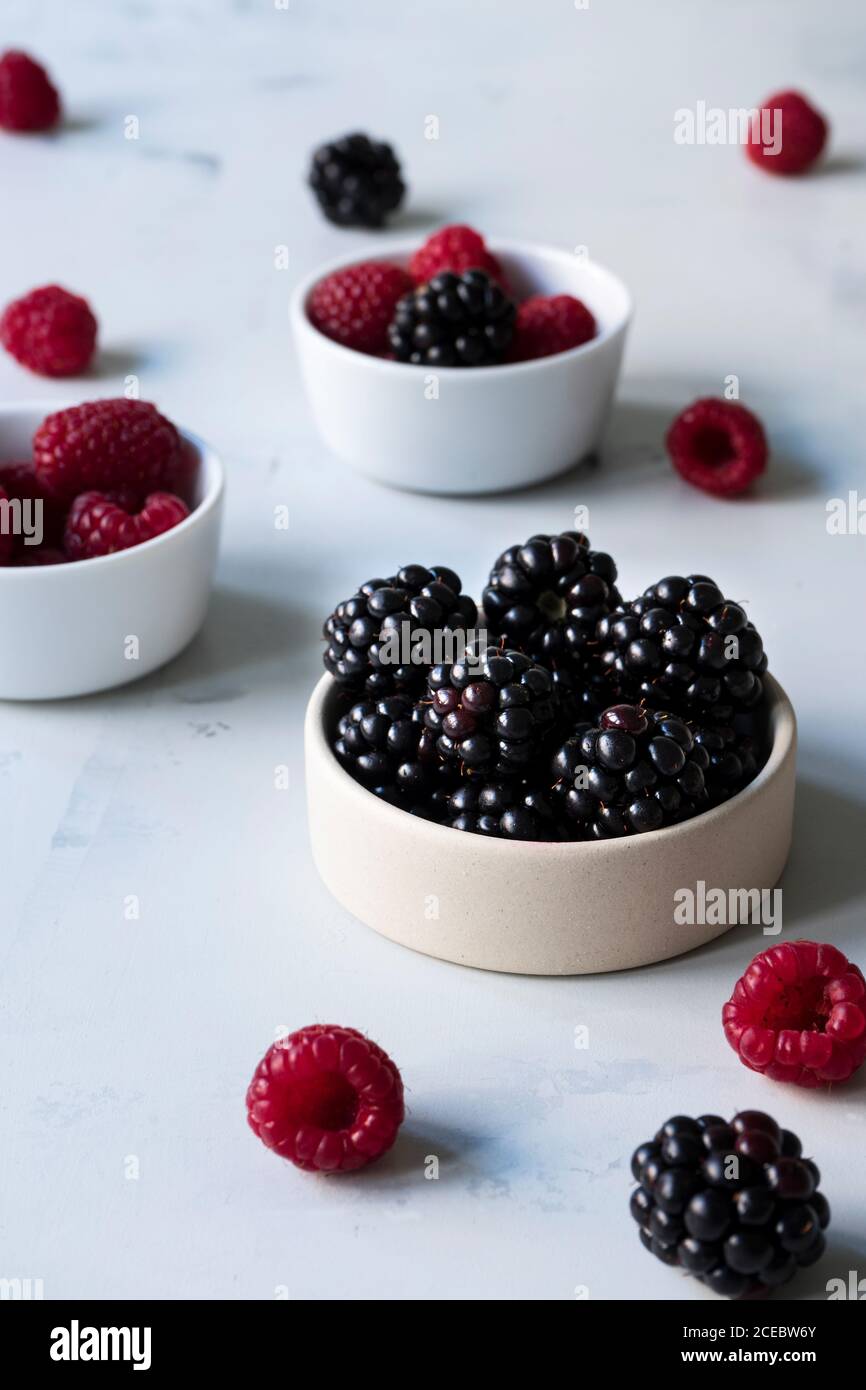 Raspberries close hi-res stock photography and images - Alamy