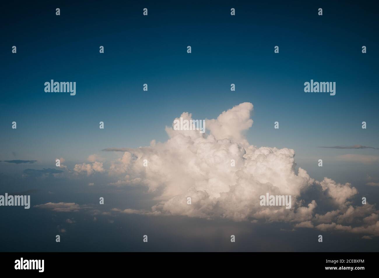 Big rain clouds floating on beautiful azure heaven in Mykonos Stock ...