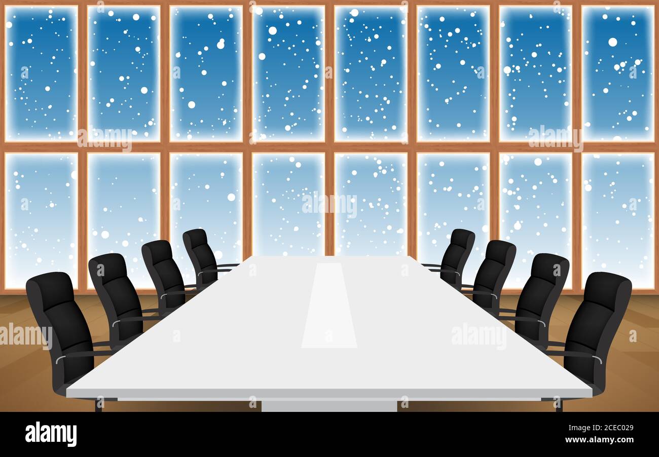 meeting room with landscape of snow background Stock Vector Image & Art ...