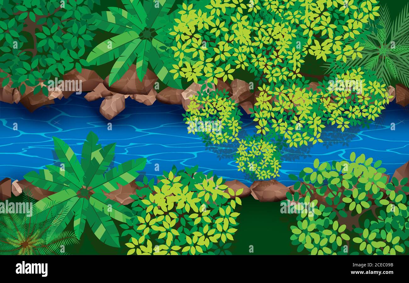 Aerial top view exotic Stock Vector Images - Alamy