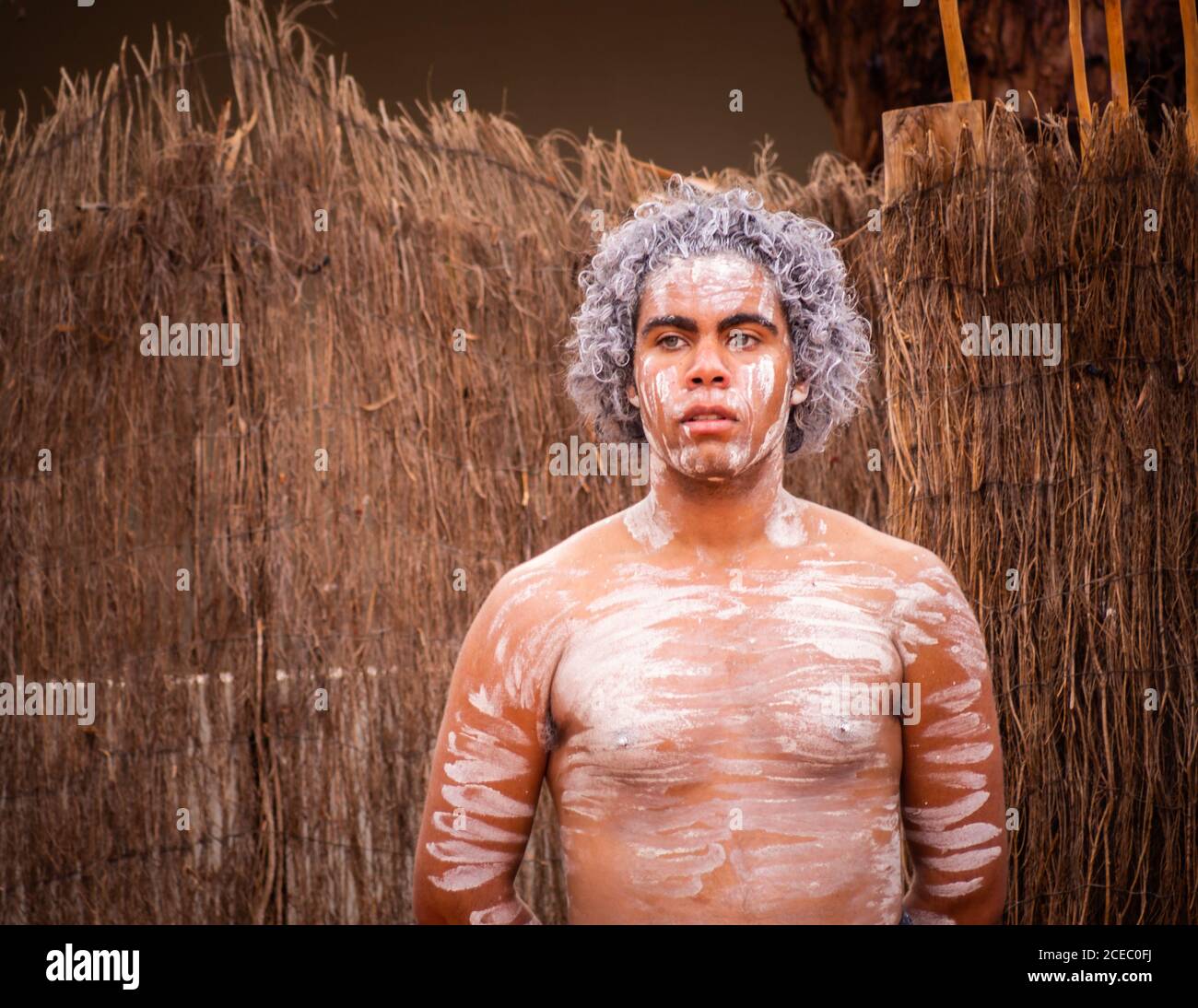 Uluru Outback, Australia - March, 09 2015: Australian aborigines ...