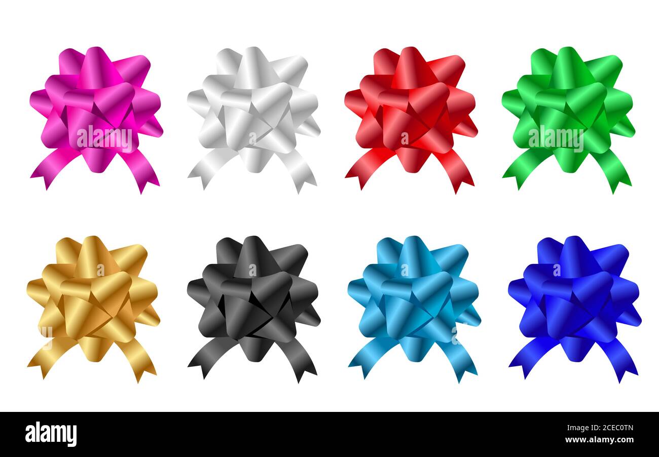 colorful ribbon set on the white background Stock Vector Image & Art ...