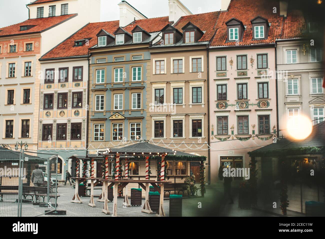 WARSAW, POLAND - NOVEMBER 27, 2017: Christmas market in Warsaw Old Town ...