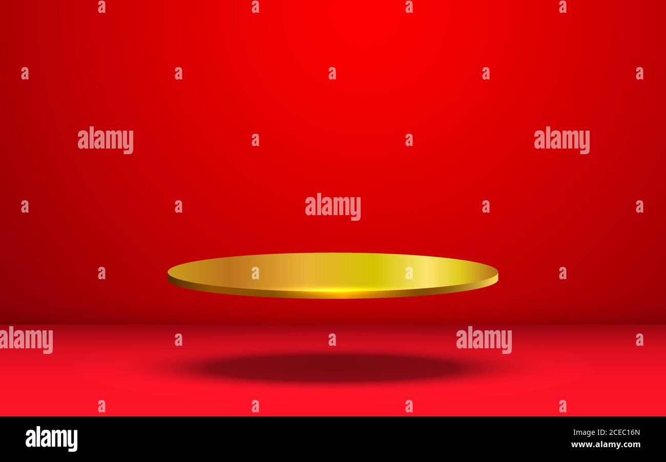 Red podium showcase in Stock Vector Images - Alamy