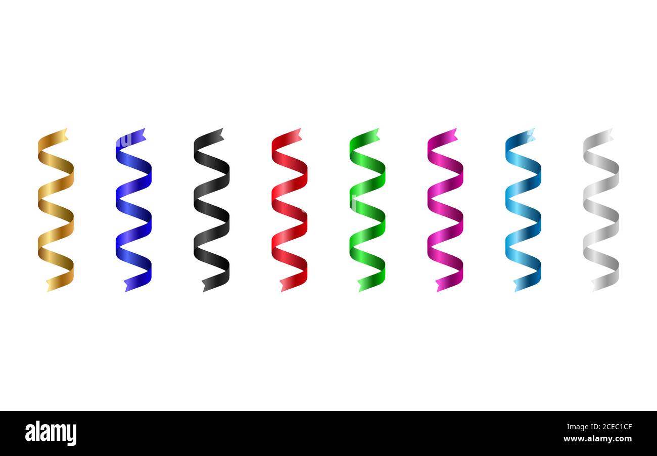 colorful ribbon set on the white background Stock Vector Image & Art ...