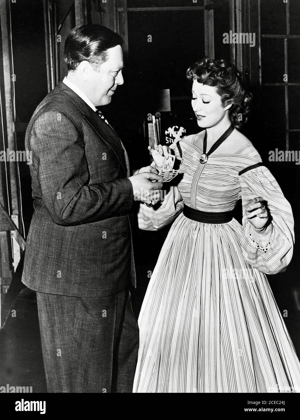 Director Robert Z. Leonard, Greer Garson on the set of "Pride and ...