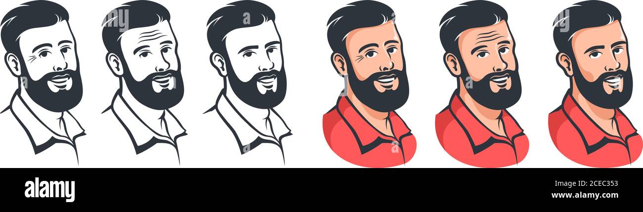 Bearded man face hi-res stock photography and images - Alamy