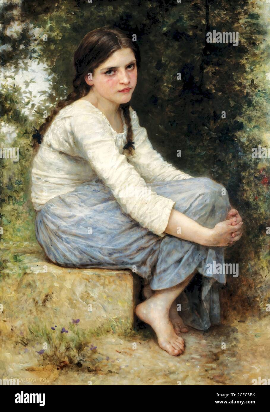 Bouguereau William - Day Dreams - French School - 19th Century Stock ...
