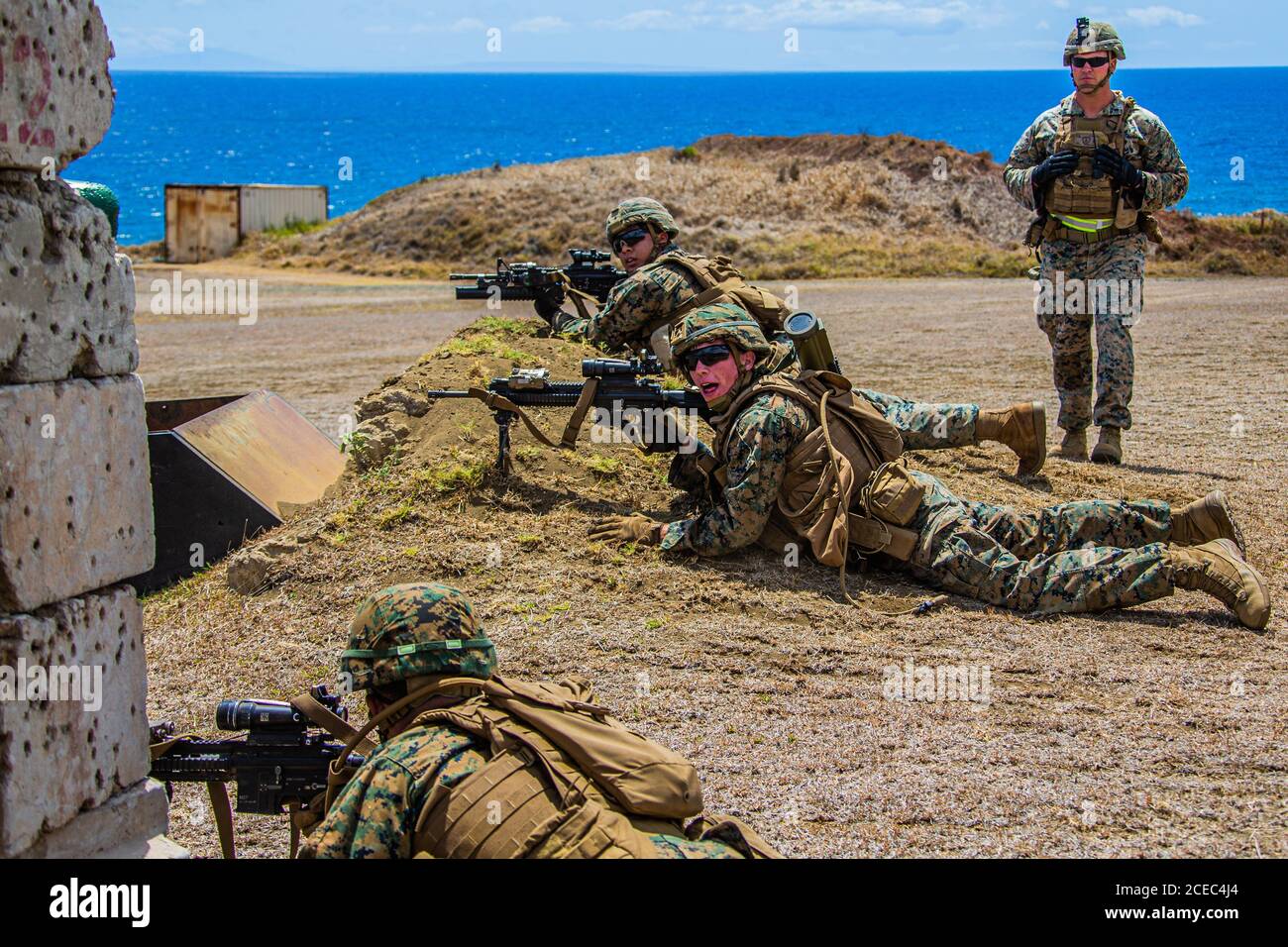 U.S. Marines with Company E, 2nd Battalion, 3rd Marine Regiment ...
