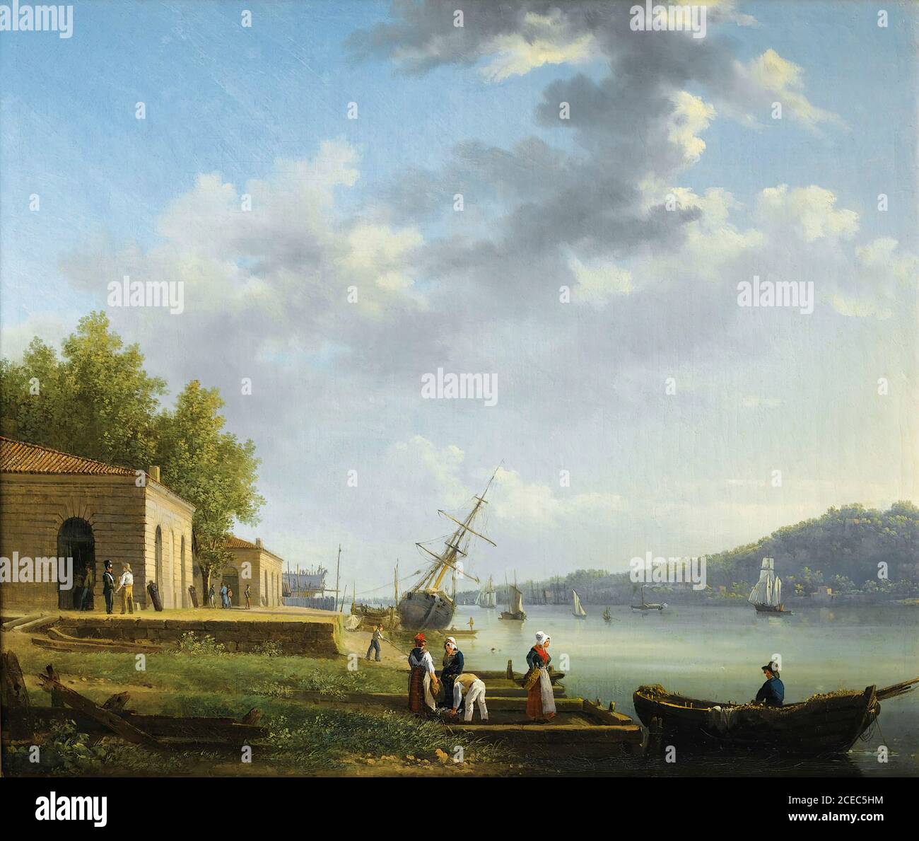 Brascassat Jacques Raymond - Vue De Bordeaux 2 - French School - 19th ...